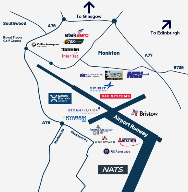Prestwick Aerospace Map | Prestwick Aerospace